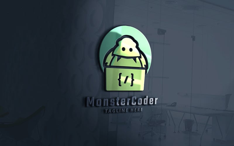 Professional Code Monster Logo temaplte - TemplateMonster