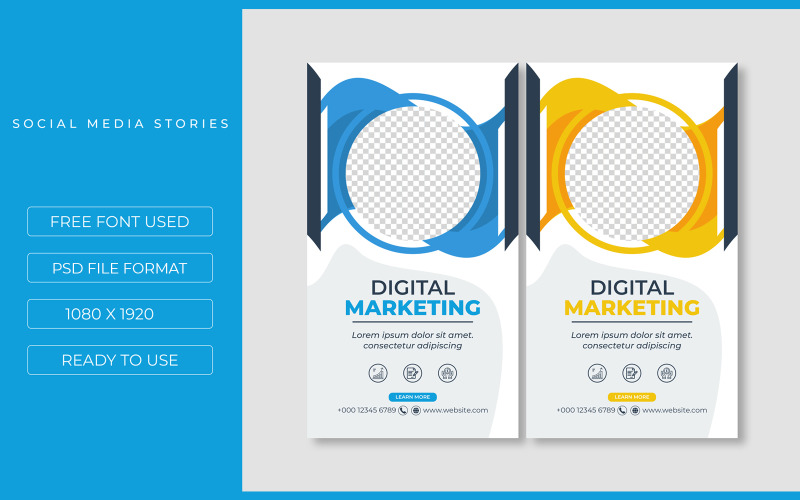 Two Instagram Stories Promotional Design for Social Media