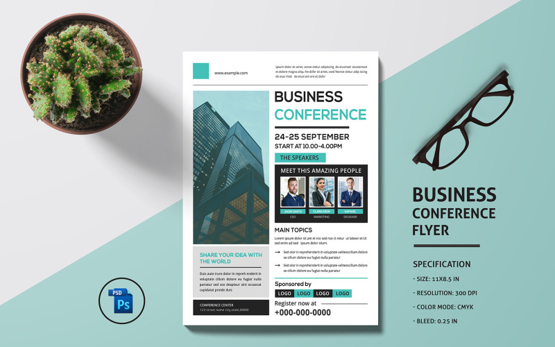 Company Business Conference Flyer Corporate Identity Template