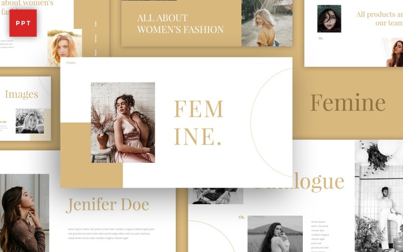 Femine - Chic Style Plantillas de Presentaciones PowerPoint