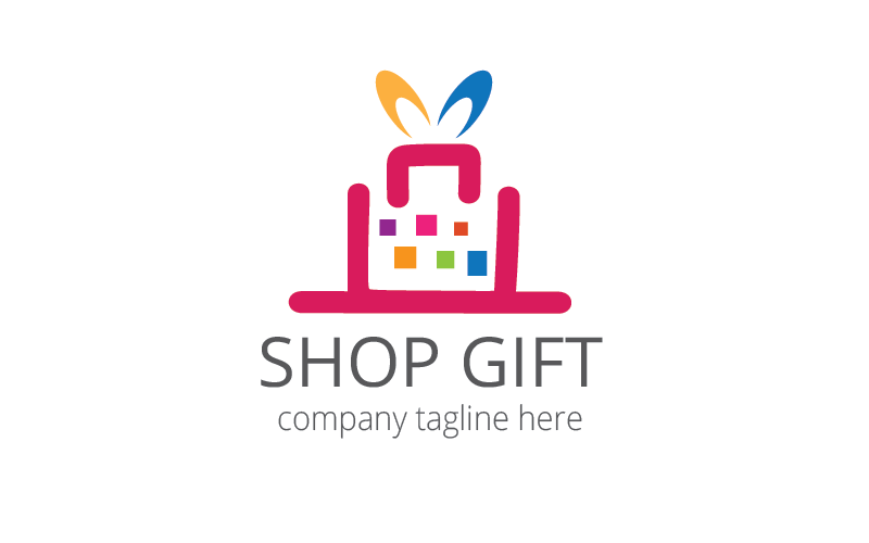 Shop Gift Color Logo Template #184463 - TemplateMonster
