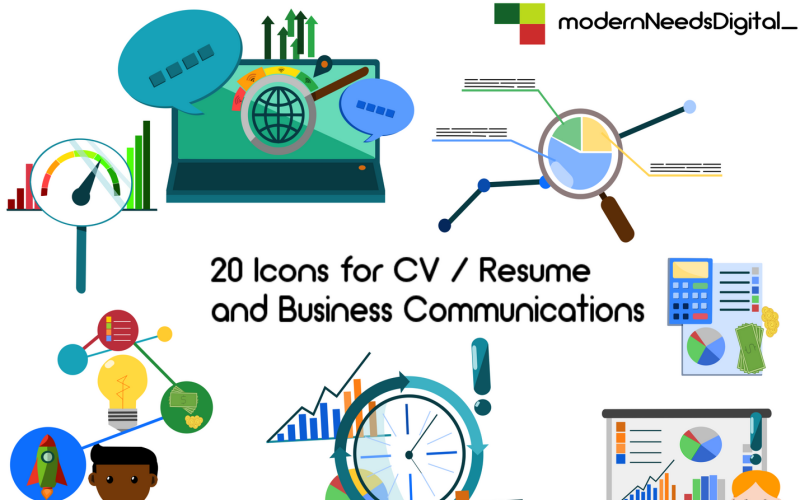 Corporate Skills Icon Set for CV / Resume & Business Communications ...