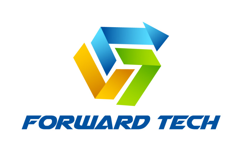 Modèle de logo Forward Tech #184775 - TemplateMonster
