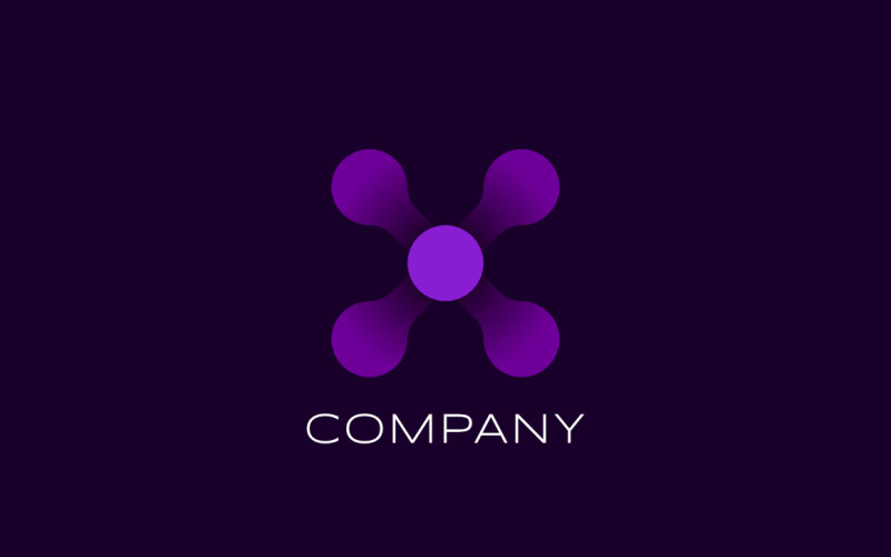 Tech - Letter X Logo Design Template - TemplateMonster