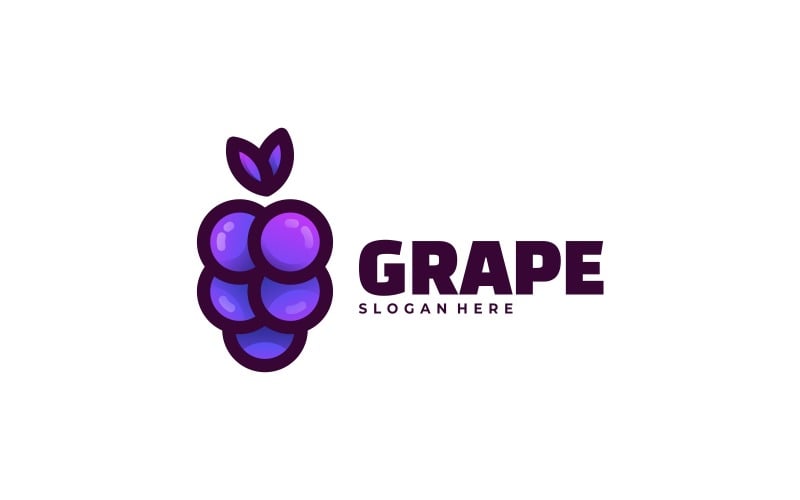 Grape Mascot Cartoon Logo Template #185378 - TemplateMonster