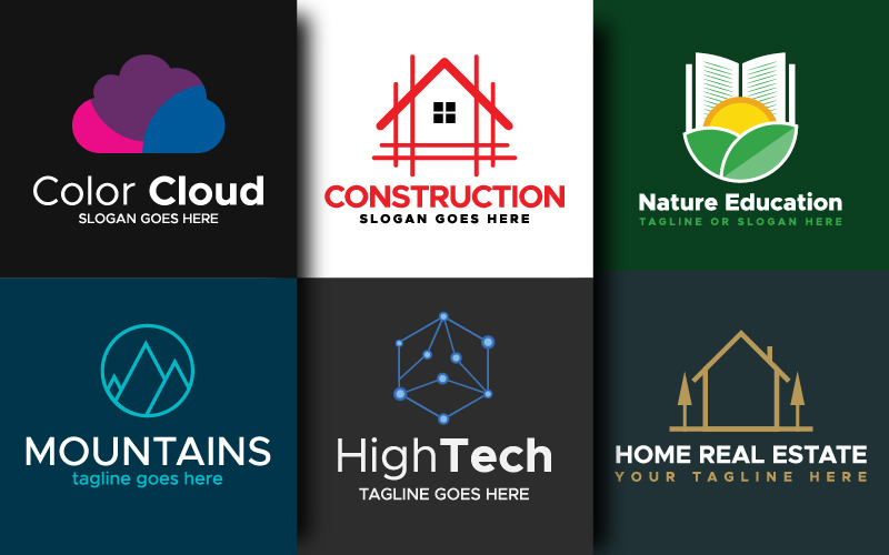 12 Niche Business Logo Designs Bundle - TemplateMonster