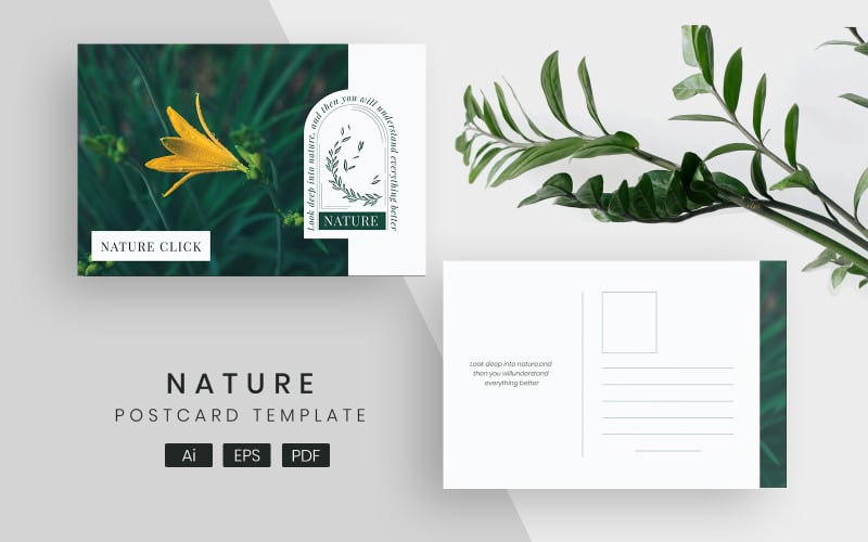Perfect and clean Nature Post card #185467 - TemplateMonster