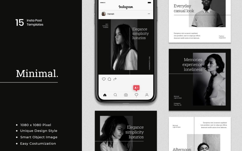 Minimal Instagram Post Template Social Media
