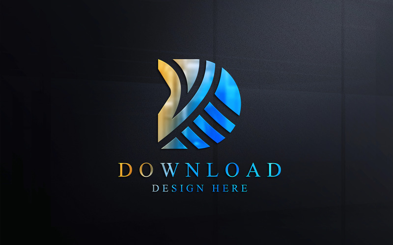 Glossy Logo Mockup on Black Glass Wall - TemplateMonster