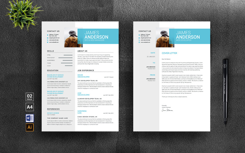 Amir Uddin Resume Template #186086 - TemplateMonster