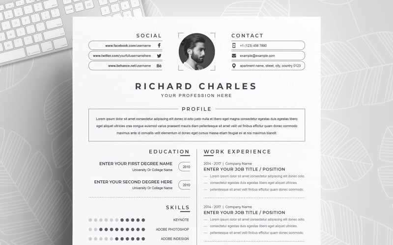 Richard / Printable Resume Templates - TemplateMonster