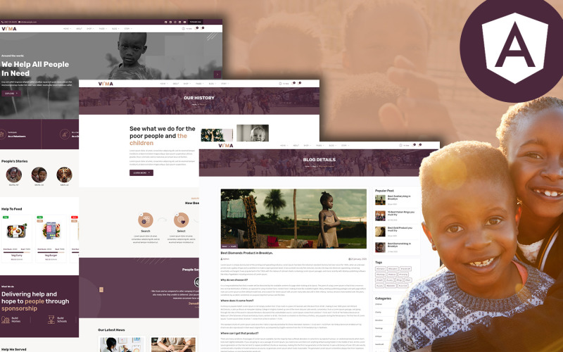 Modèles de sites Web d'ONG - 98 meilleurs thèmes Web de dons