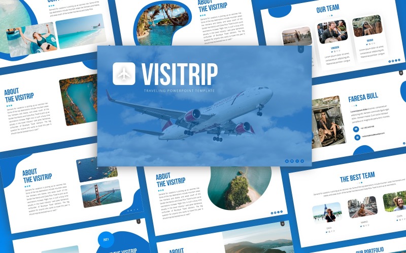 Visitrip - Plantilla de PowerPoint Viajar - TemplateMonster