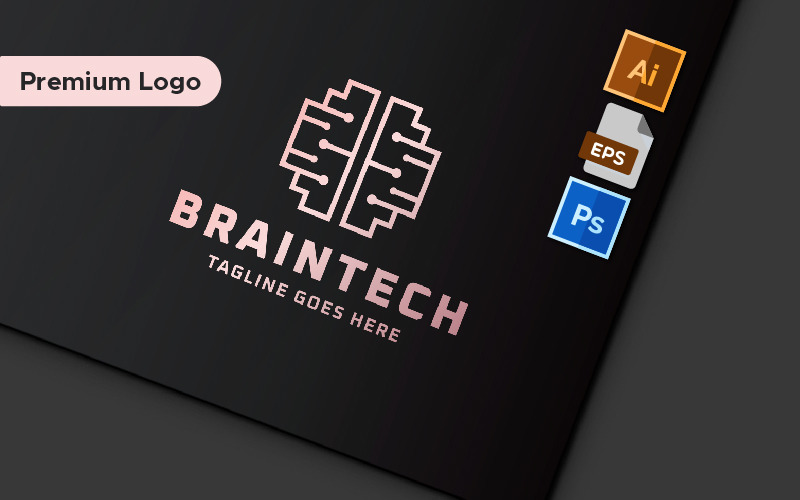BrainTech Minimalist Logo Template #186812 - TemplateMonster