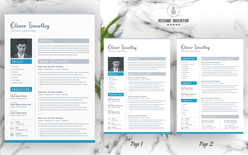 Oliver / CV Template Printable Resume Templates