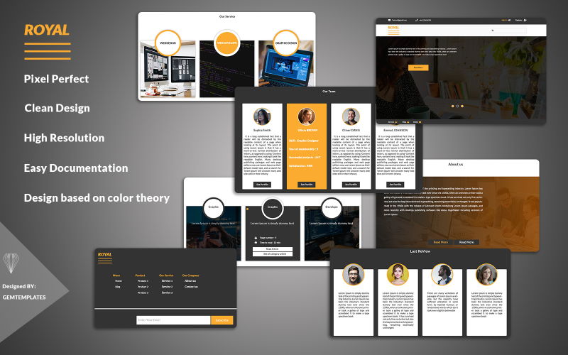 Royal - MultiPage PSD Template #187434 - TemplateMonster