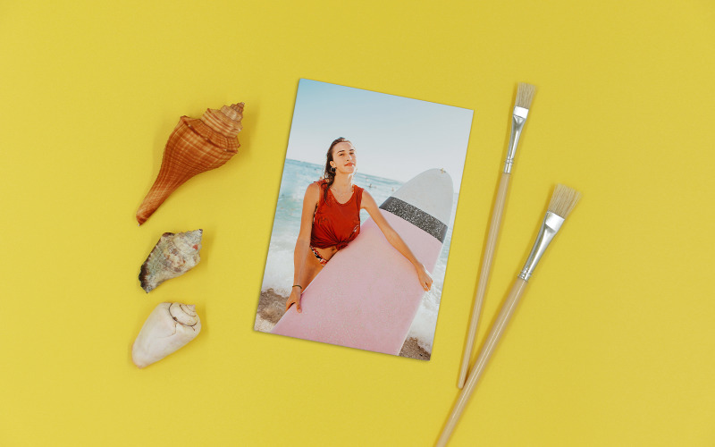 Summer Portrait Photo Product Mockup - TemplateMonster