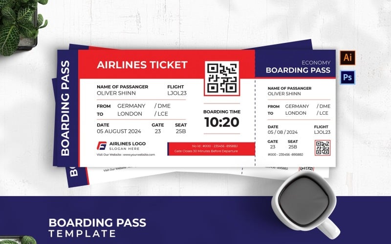 Business Access Boarding Pass #188074 - TemplateMonster