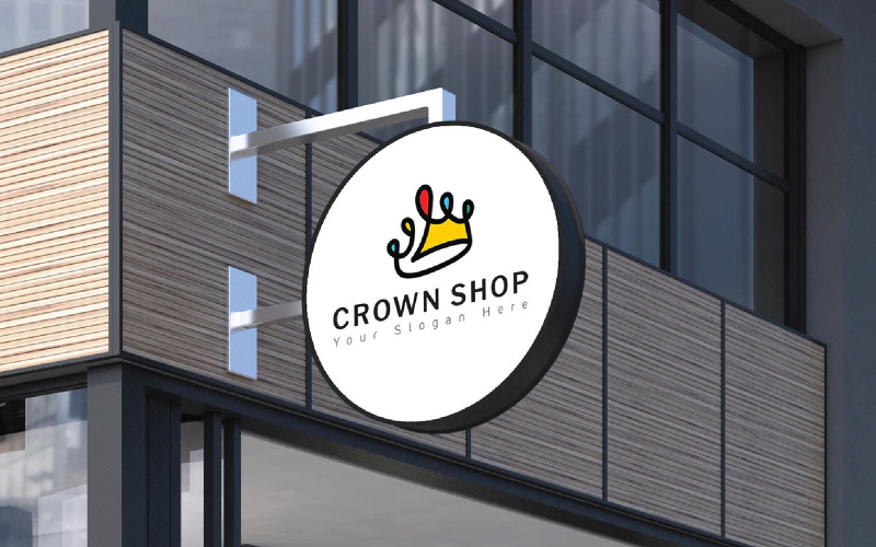 Crown Shop Logo Design Template #188018 - TemplateMonster