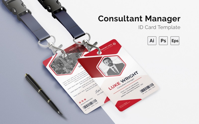Consultant Manager Id Card #188119 - TemplateMonster