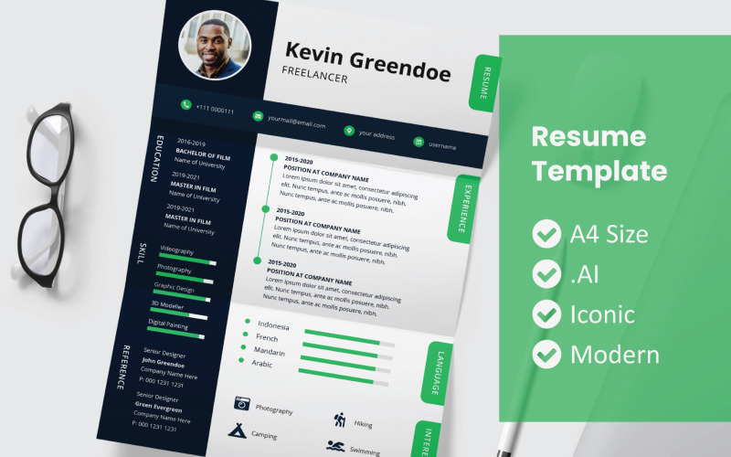 Note Resume Printable Template #188209 - TemplateMonster