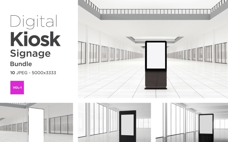 Kiosk Digital Sign Mockup Vol 1 #188323 - TemplateMonster
