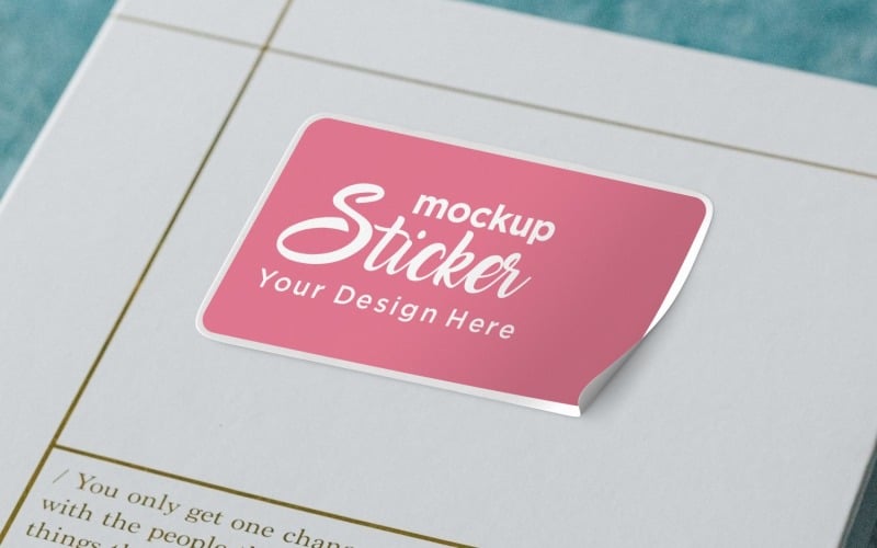 Rectangle Sticker Mockup Template #188363 - TemplateMonster