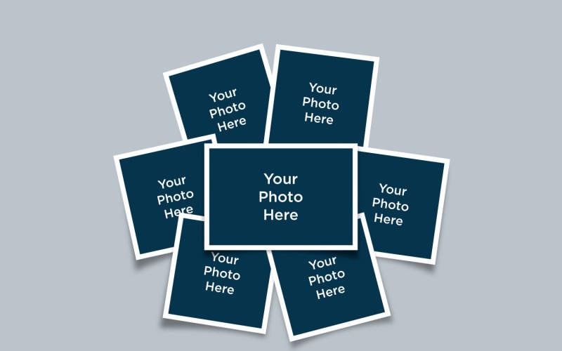 Seven Photo Collage Template Mockup #188336 - TemplateMonster