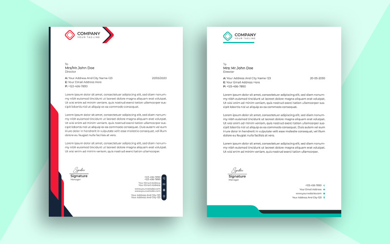 Plantilla de diseño de membrete simple minimalista corporativo profesional