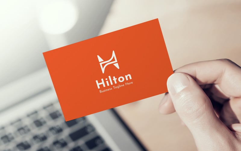 H Letter Hilton Logo Design Template - TemplateMonster