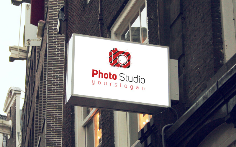 Modèle de conception de logo de studio photo