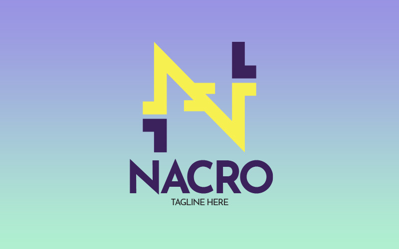 N Letter Nacro Logo Template #188685 - TemplateMonster