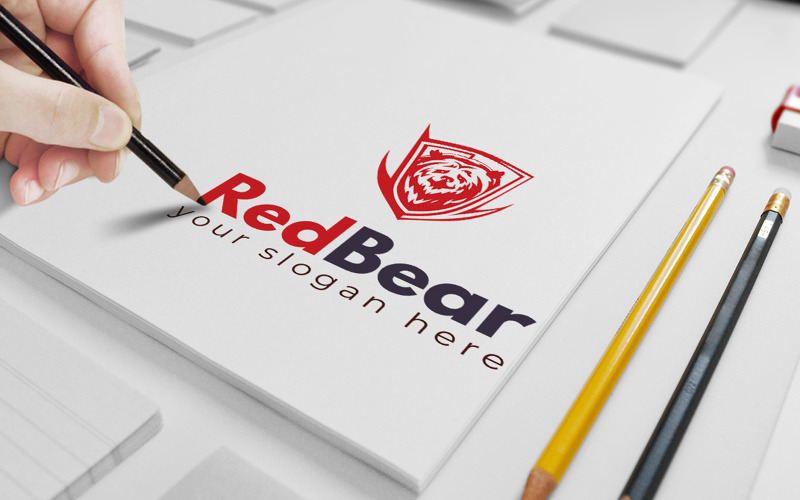 Red Bear Logo Design Template #188707 - TemplateMonster