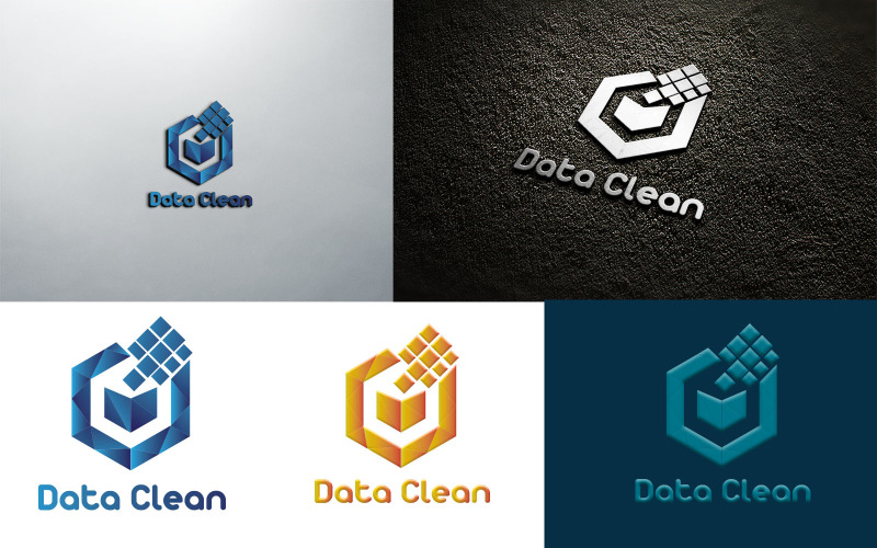 Data Clean Technology Logo Design #188894 - TemplateMonster