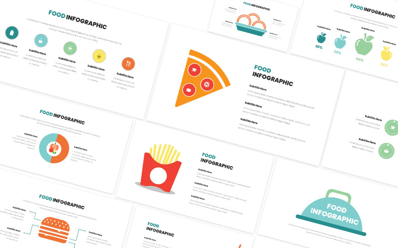 Infografika żywności w Powerpoint #189237 - TemplateMonster