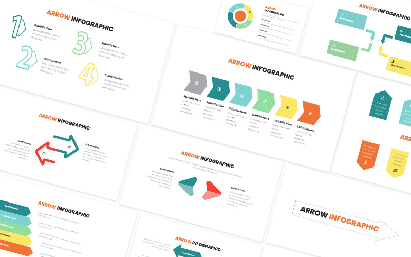 Strzałka Infografika Powerpoint #189235 - TemplateMonster