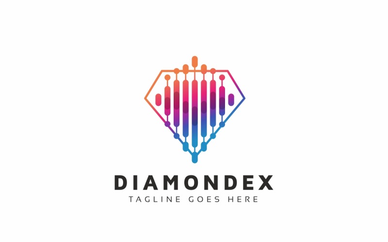 Diamond Digital Creative Logo Template - TemplateMonster