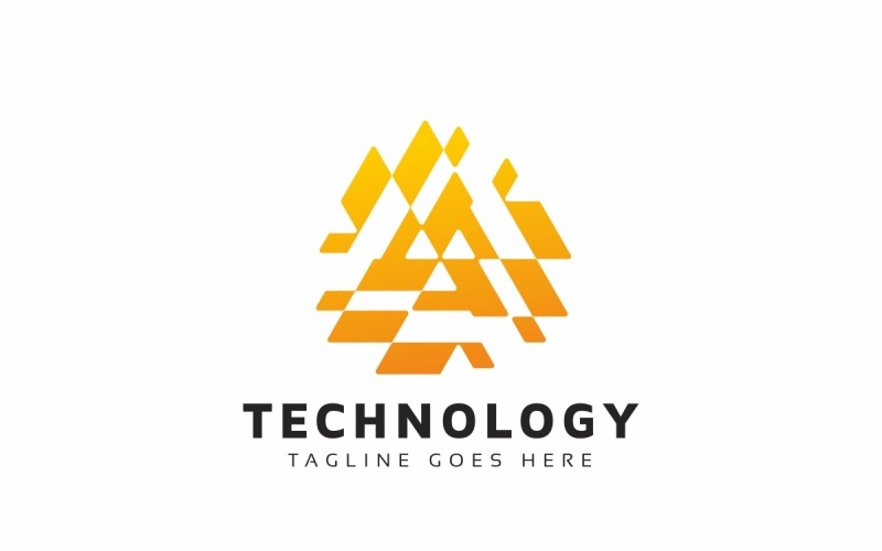 Technology Triangle Logo Template #189539 - TemplateMonster