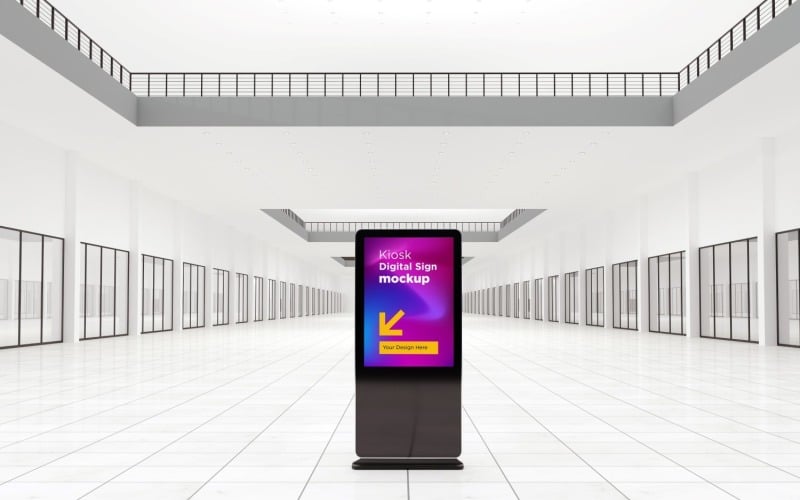 Digital Sign Lcd Display Mockup Template - TemplateMonster