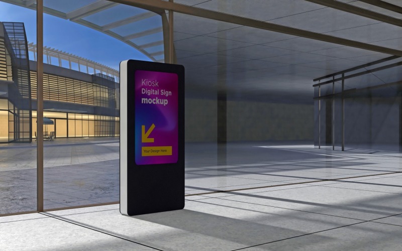 Informational Digital Display Mockup Template