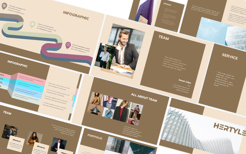 Hertyle Powerpoint-Vorlage #190285 - TemplateMonster