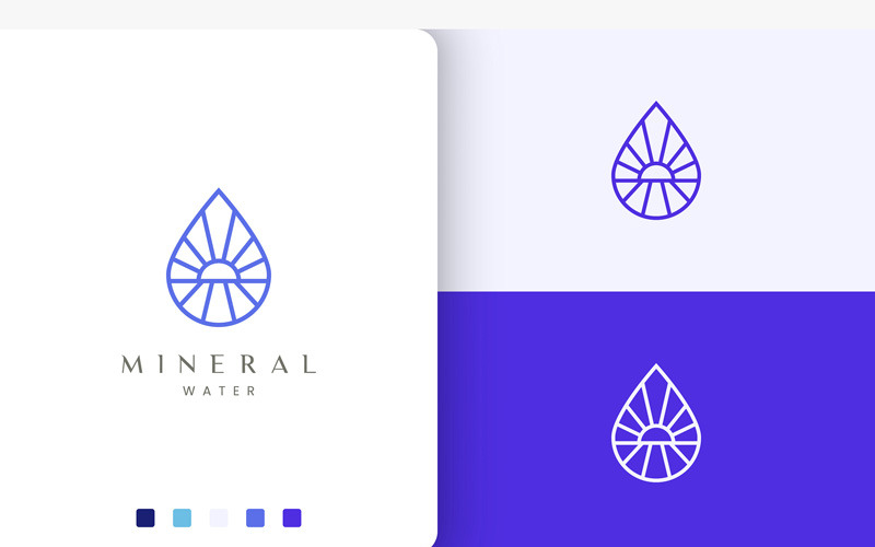 Beach or Water Logo in Simple Mono Line - TemplateMonster