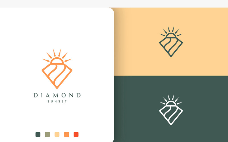 Diamond Sun Logo in Simple and Modern - TemplateMonster