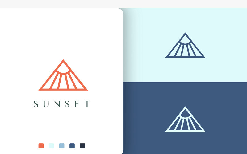 Triangle Sun or Energy Logo in Unique - TemplateMonster