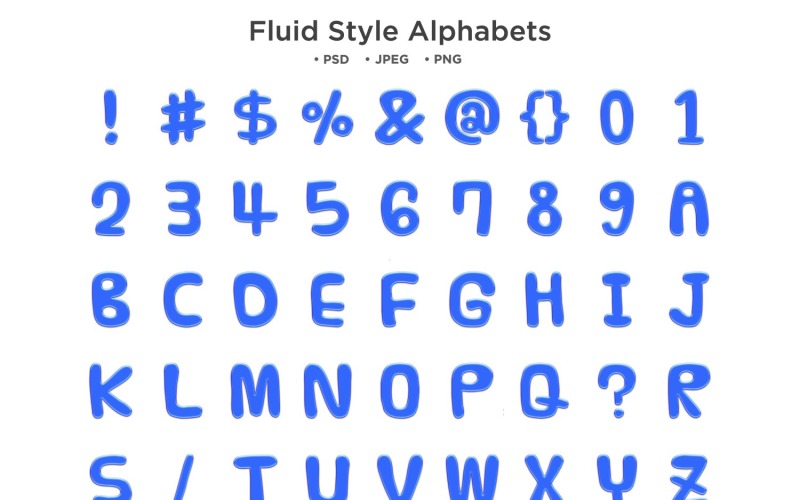 Fluid Style Alphabet, Abc Typography - TemplateMonster
