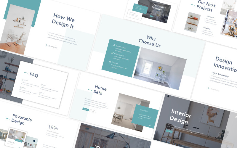 Interior Design 2 Powerpoint-Vorlage - TemplateMonster