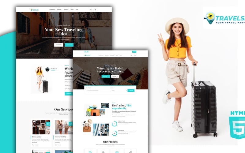 Plantilla HTML5 para agencia de viajes receptiva Travelski