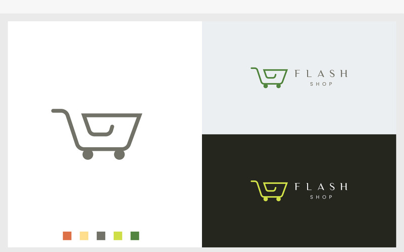 Simple Shop or Trolley Logo Template - TemplateMonster
