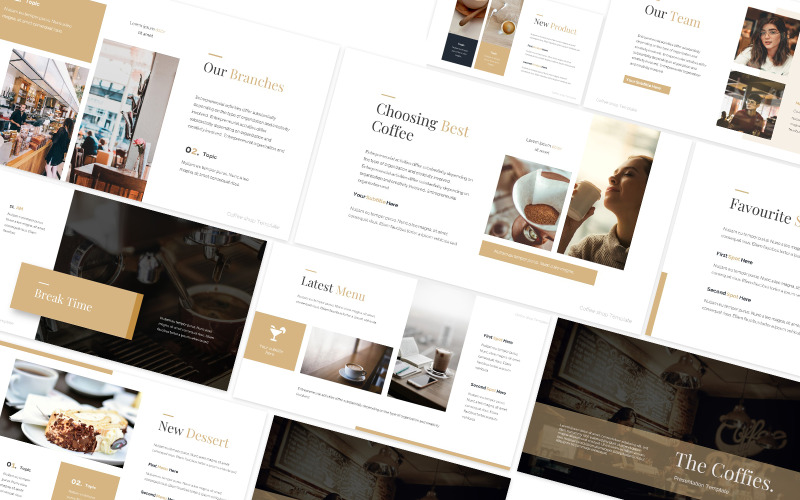 Cafe Google Slides-Vorlagen - Google Slides-Designs für Cafeteria ...