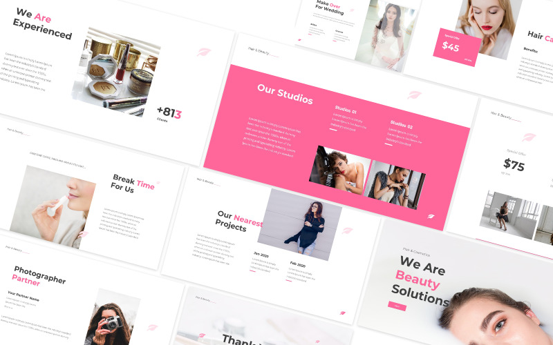 Make Up Artist Google Slides Template - TemplateMonster
